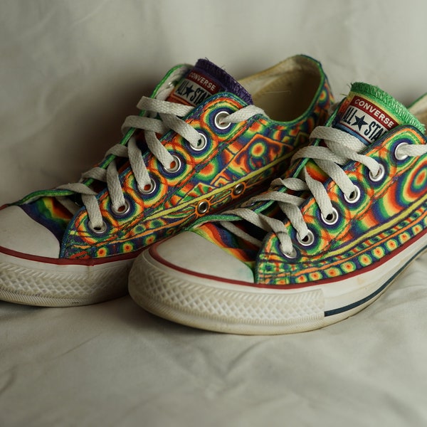 Rainbow Converse - Etsy
