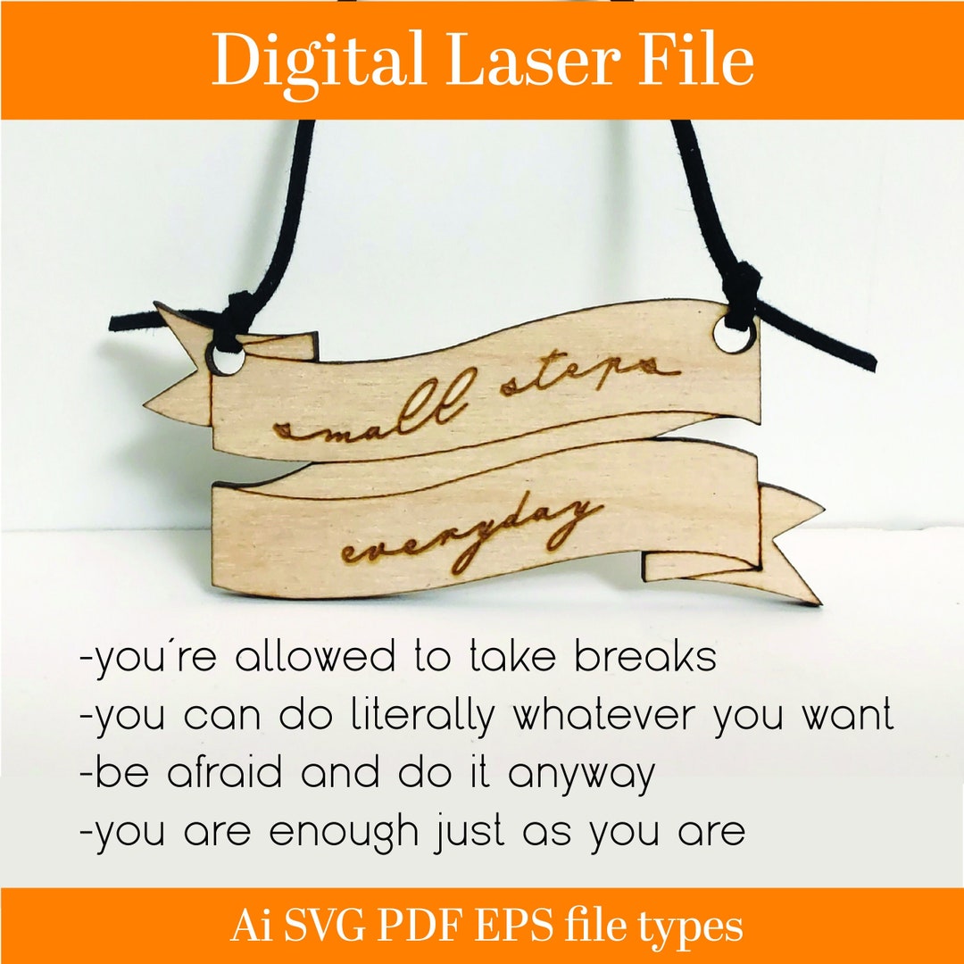 Affirmation Banner Hangings Laser Cut and Score File Bundle Svg Ai Pdf ...