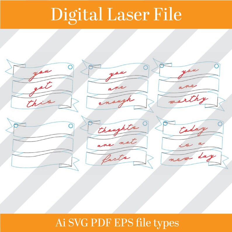 Motivational Affirmation Banner Wall Art Laser Cut and Score File ...