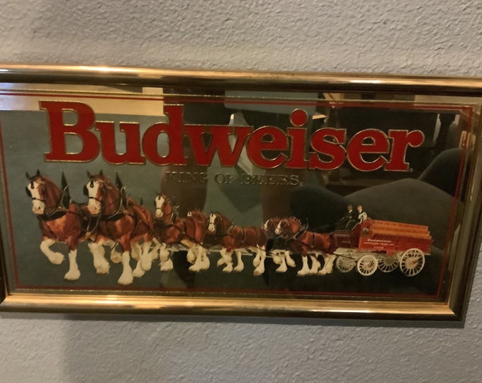 Budweiser Clydesdale Mirror, Beautiful Horses. Stock No.102-202 Gold ...