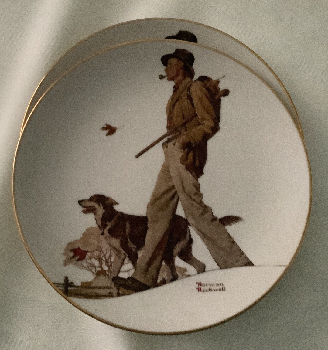 2-norman Rockwell 8.5 Inch Plates- Set Identical 1983 Walk in the ...
