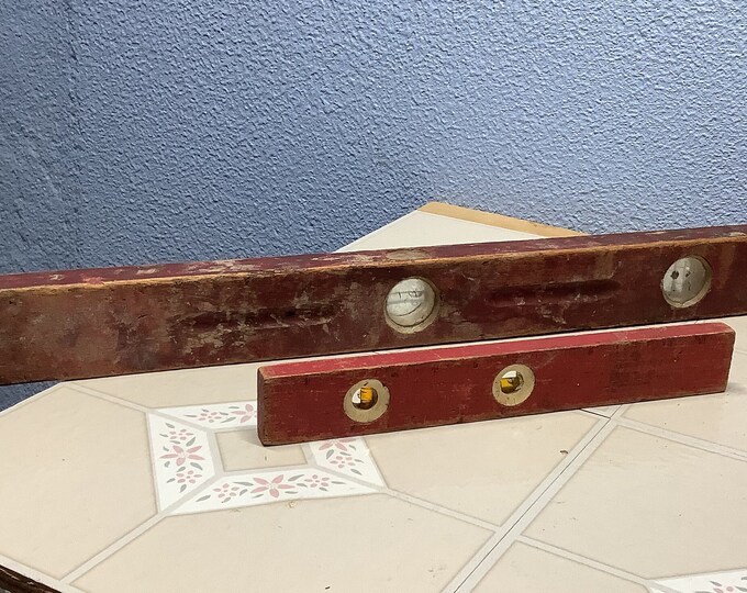 Set of Vintage Wood Levels, 1-12” and 1-28” From the 1950’s. All Vials ...