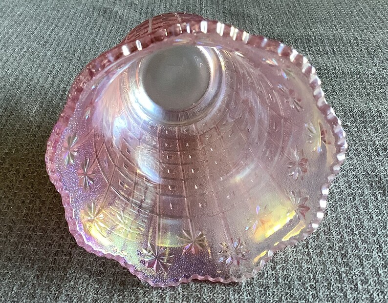 Iridescent Rose Colored Pink Imperial Lenox Block and Daisy - Etsy