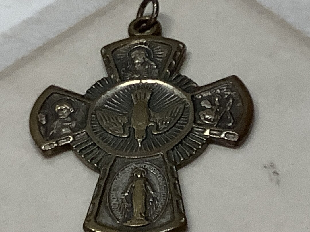 5-way Medal Cross-celtic Maltese Shape, Radiant Detail With Inscription ...