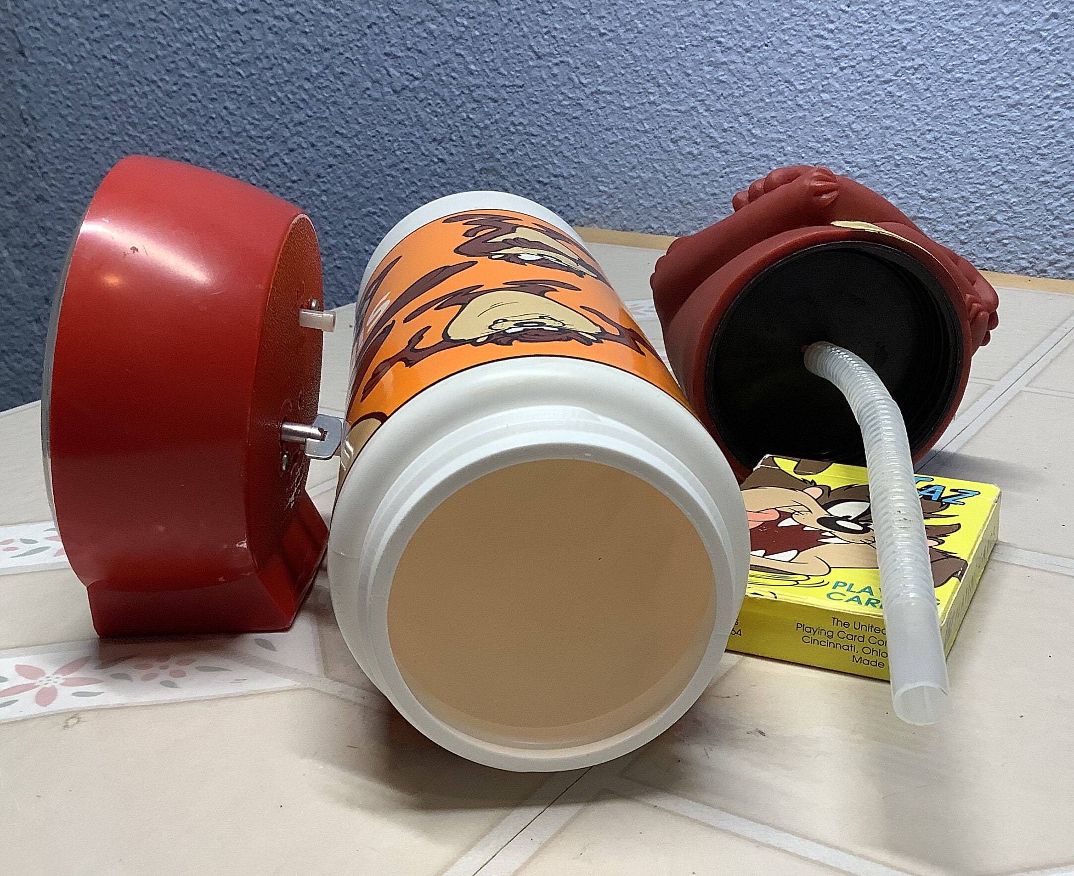 Taz Trio of the 90s, Six Flags Container, Alarm Clock, & FULL Deck of ...