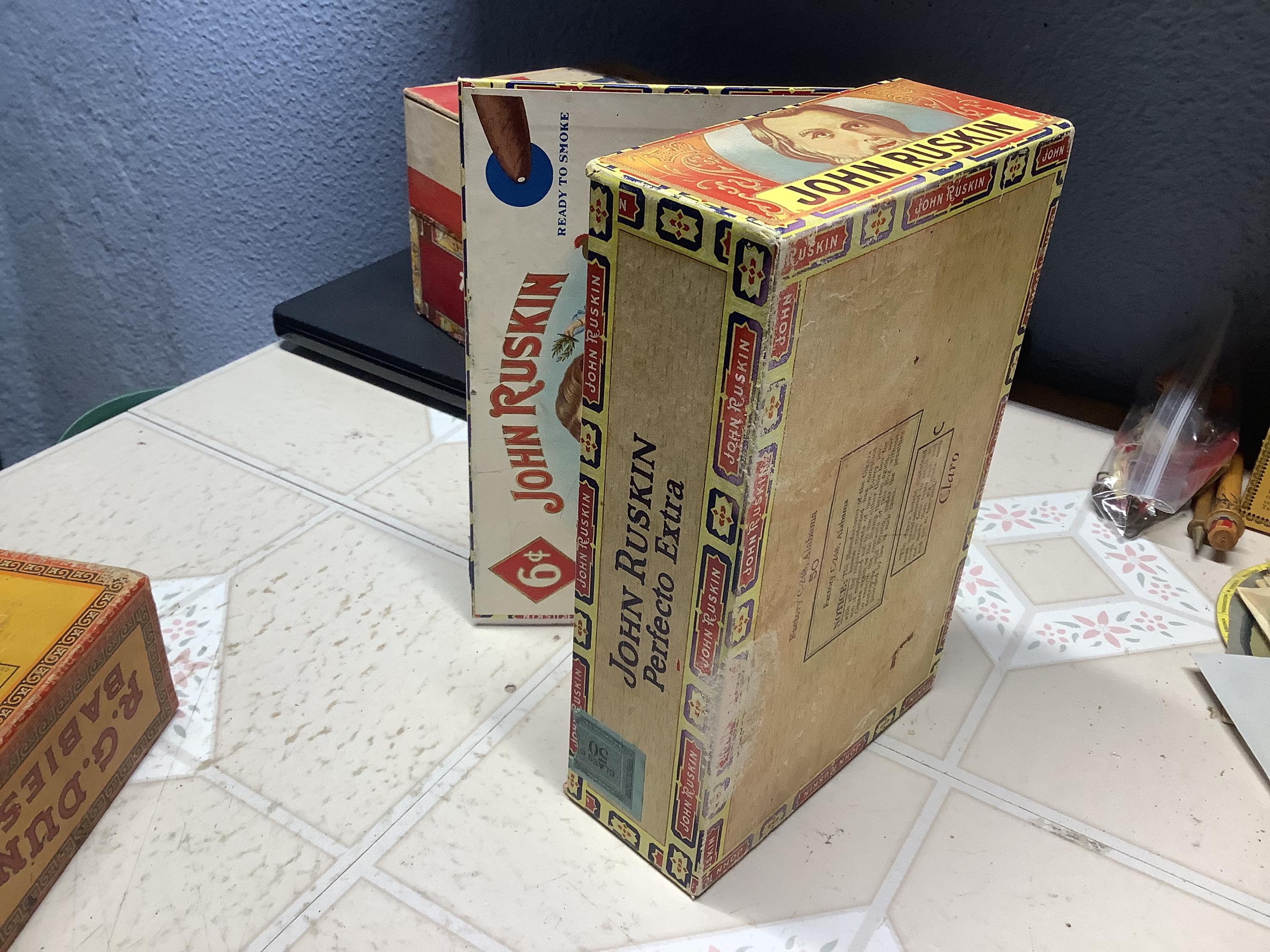 Cigar Boxes YOUR Choice Vintage Circa 1930’s Era (r.g.dun)-(john Ruskin ...