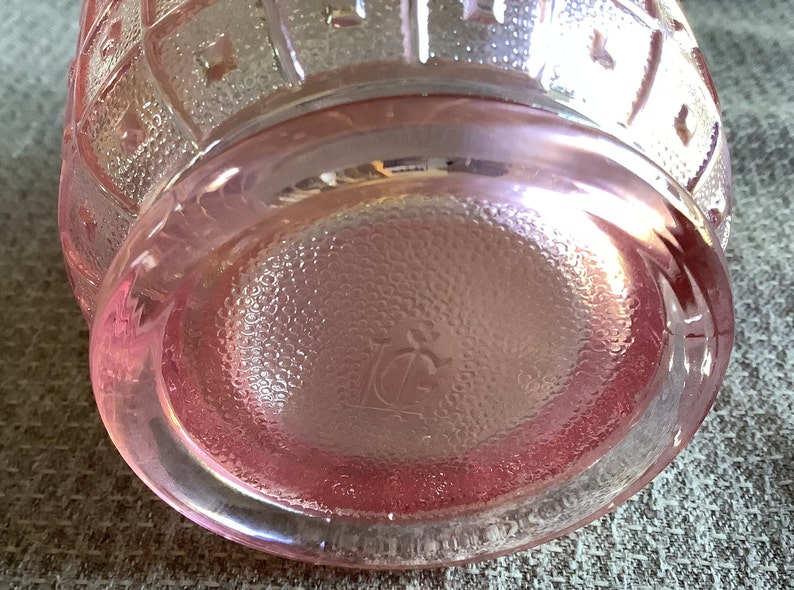 Iridescent Rose Colored Pink Imperial Lenox Block and Daisy - Etsy
