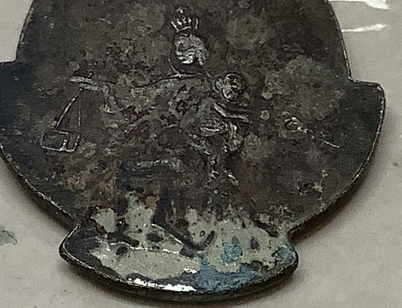 2-way St Christopher + Scapular Medal, Vintage C 1940 Geometric Oval ...