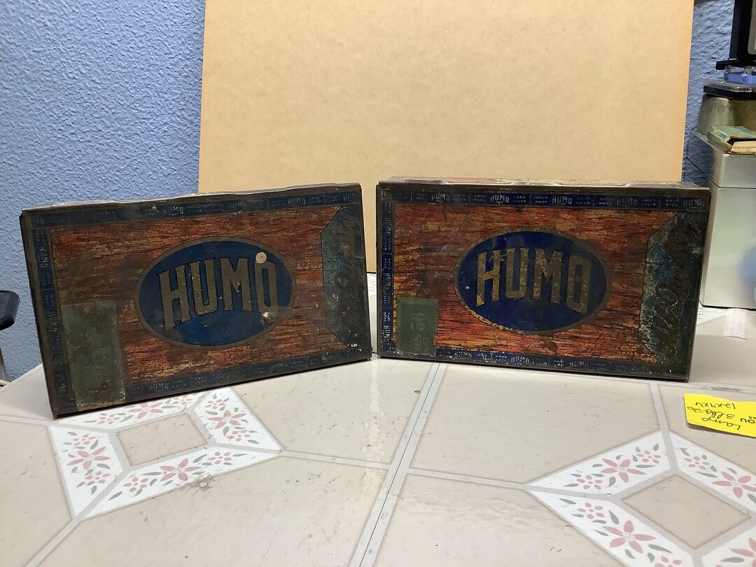 2 Humo Metal Cigar Box Tin Cigar Boxes, Hand Made 2 for 15 Cents ...