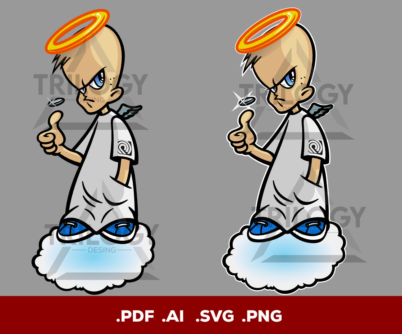 Powell Skate Angel Boy Logo Vector - Instant Download - Etsy