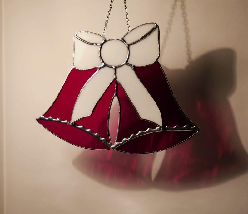 Bells With Bow Stained Glass - Etsy