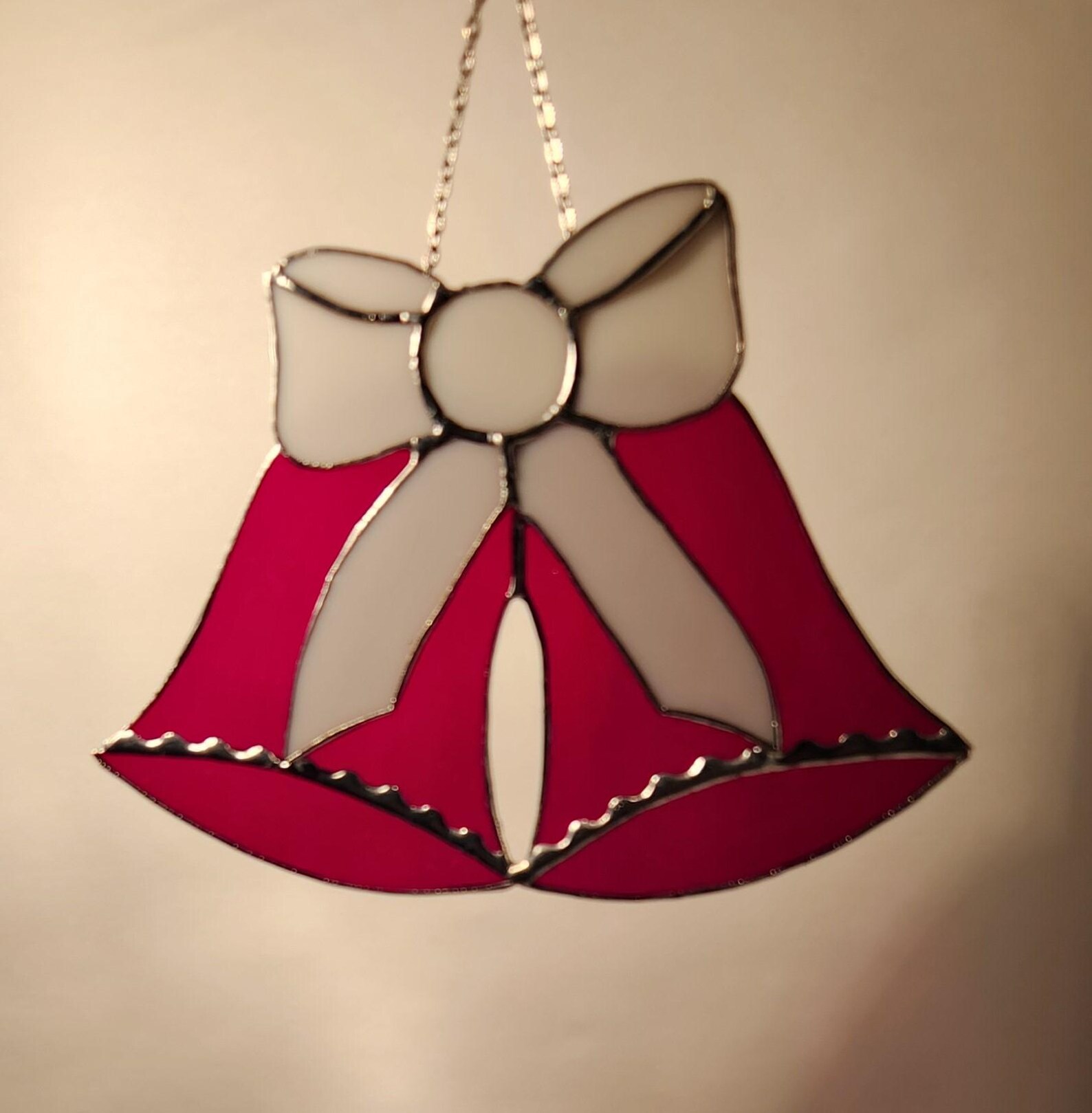 Bells With Bow Stained Glass - Etsy
