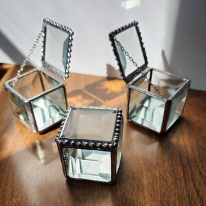 Bevel Glass Engagement Ring Box - Etsy
