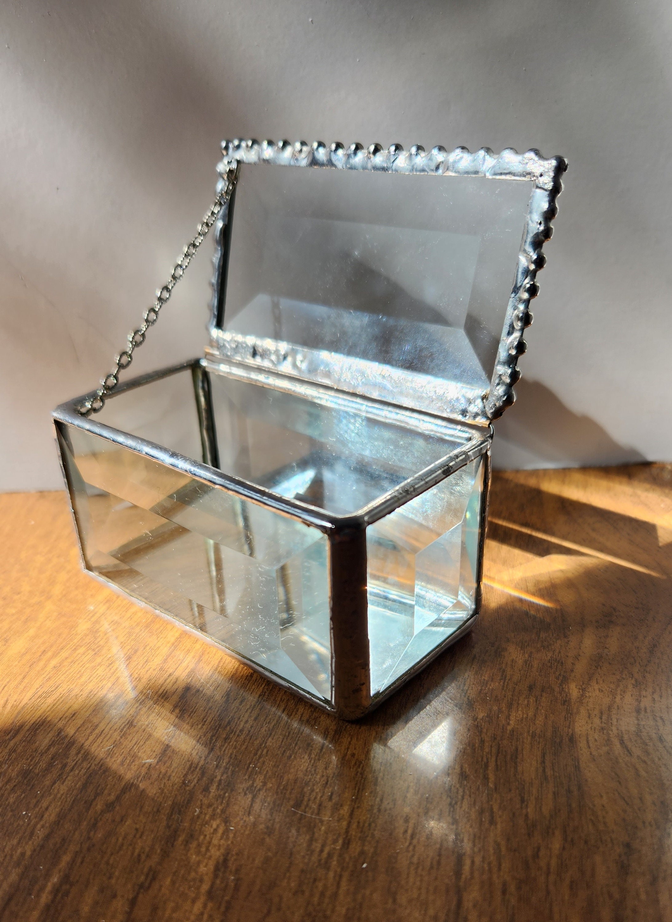 Beveled Glass Rectangular Box #2 - Etsy