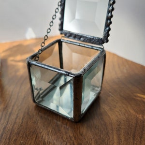 Bevel Glass Engagement Ring Box - Etsy
