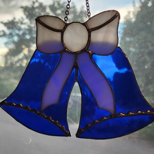 Bells With Bow Stained Glass - Etsy