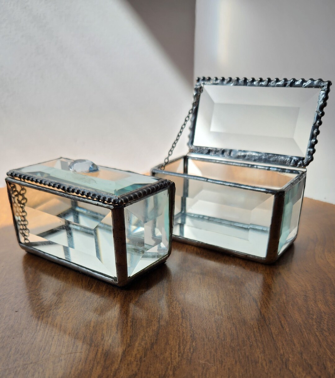 Beveled Glass Rectangular Box #2 - Etsy