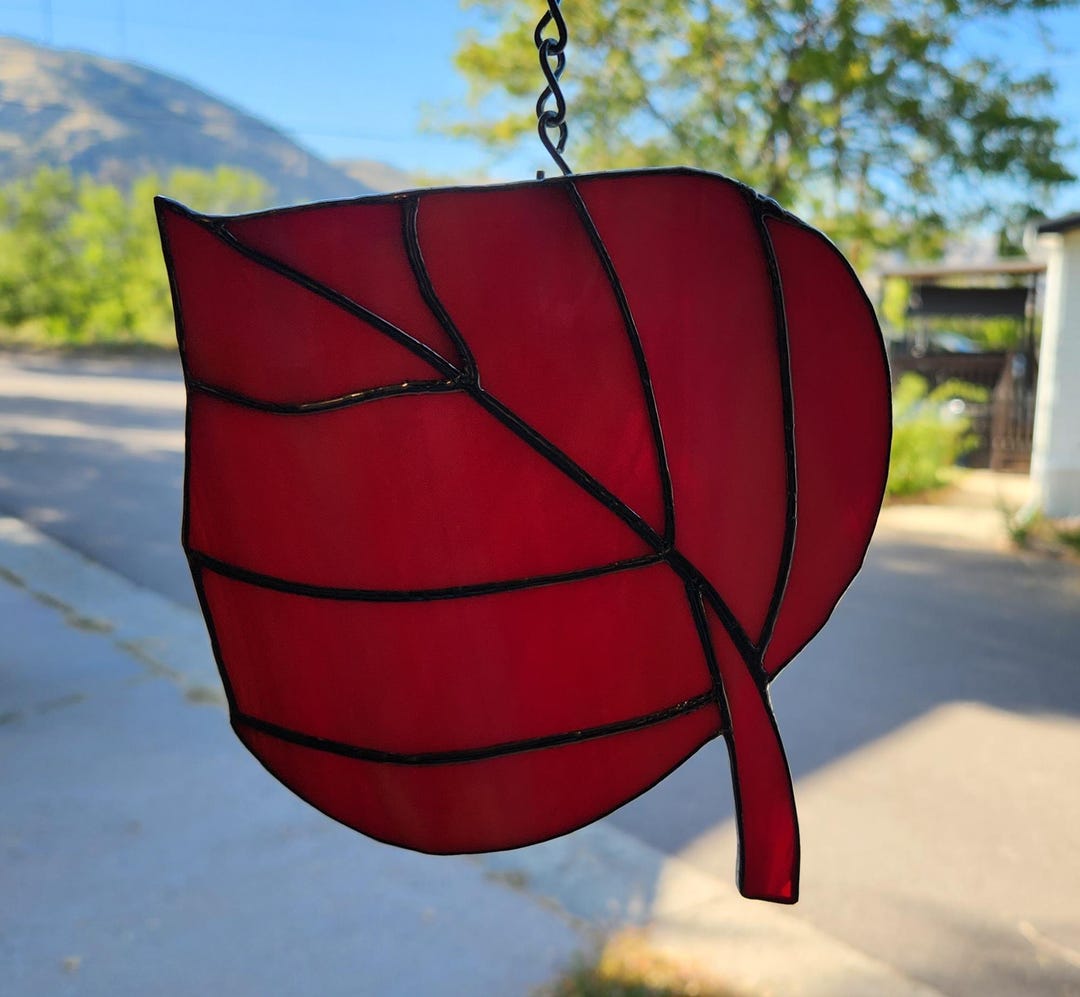 Aspen Leaves-stained Glass - Etsy