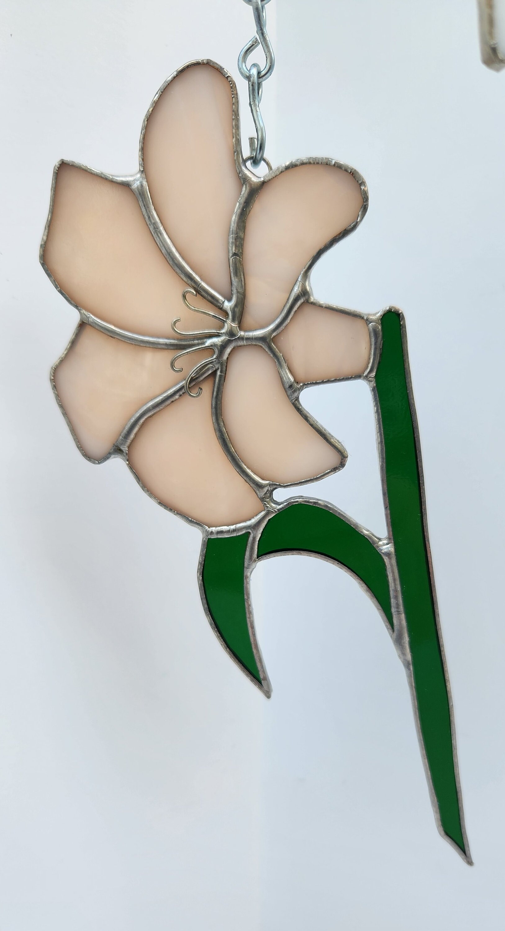 Lily Flower Stained Glass Decoration - Etsy