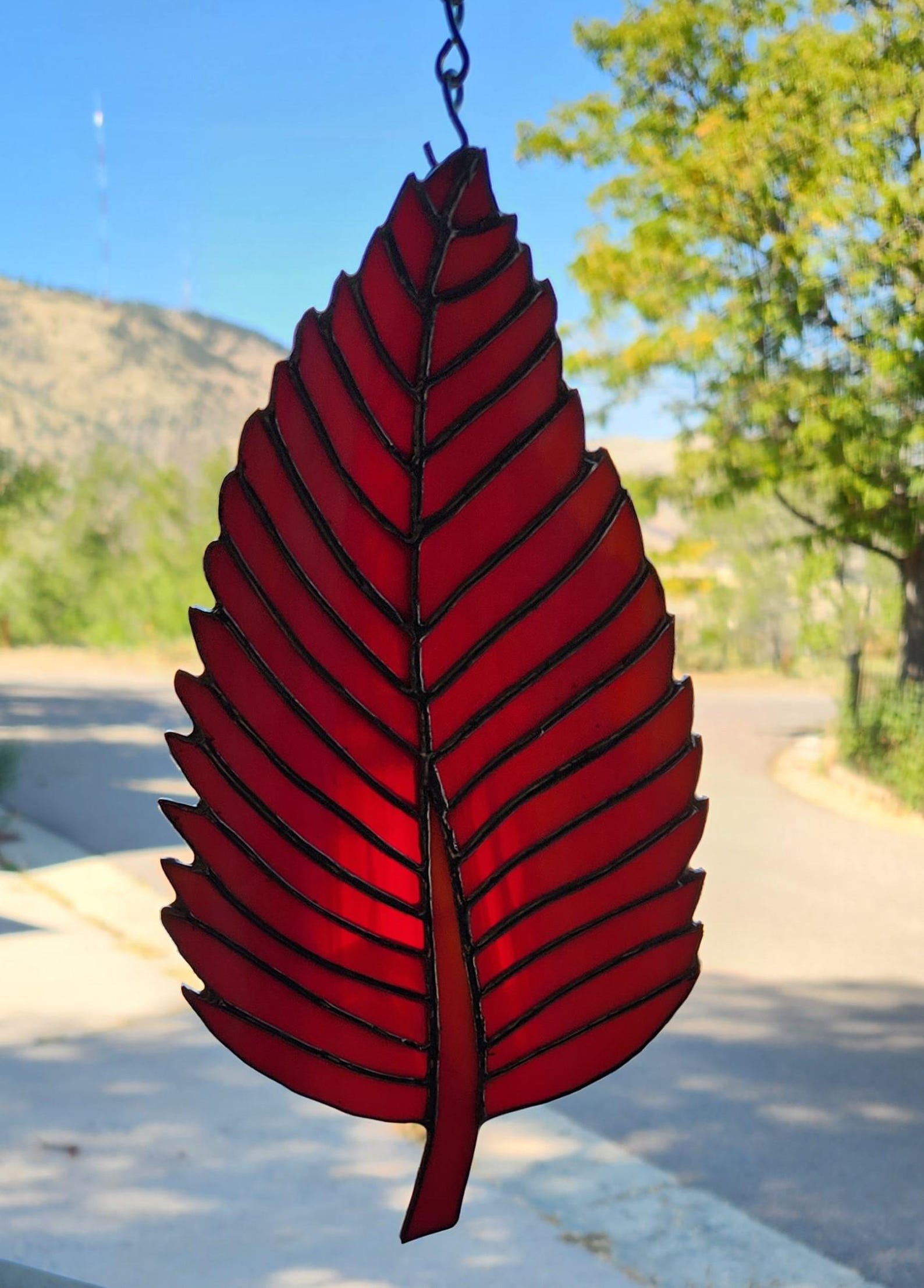 Elm Leaf-stained Glass - Etsy
