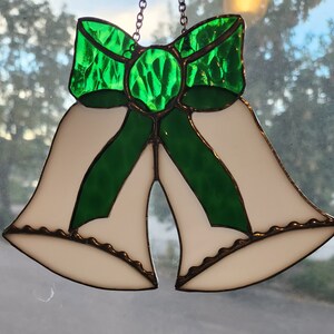 Bells With Bow Stained Glass - Etsy