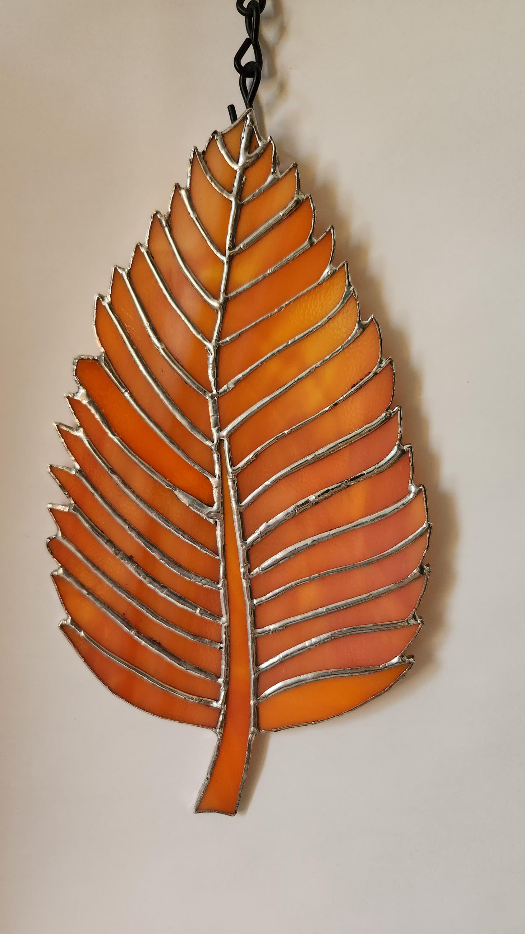 Elm Leaf-stained Glass - Etsy