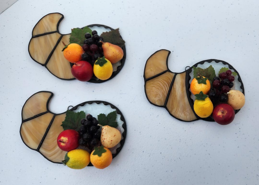 Thanksgiving Cornucopia Stained Glass - Etsy