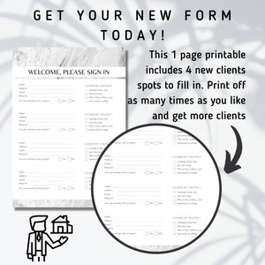 Open House Sign in Sheet | 1 Page Printable Real Estate Agent Form ...