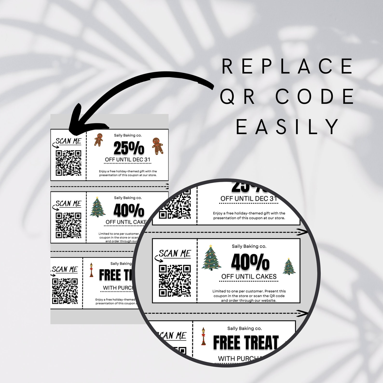 Christmas Coupon QR Code Templates Small Business | Modern Holiday ...