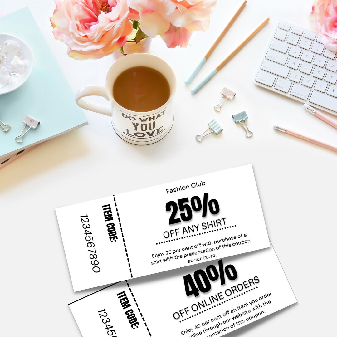 Small Business Coupon Code Template 3 Pack Give Away to New Customers ...