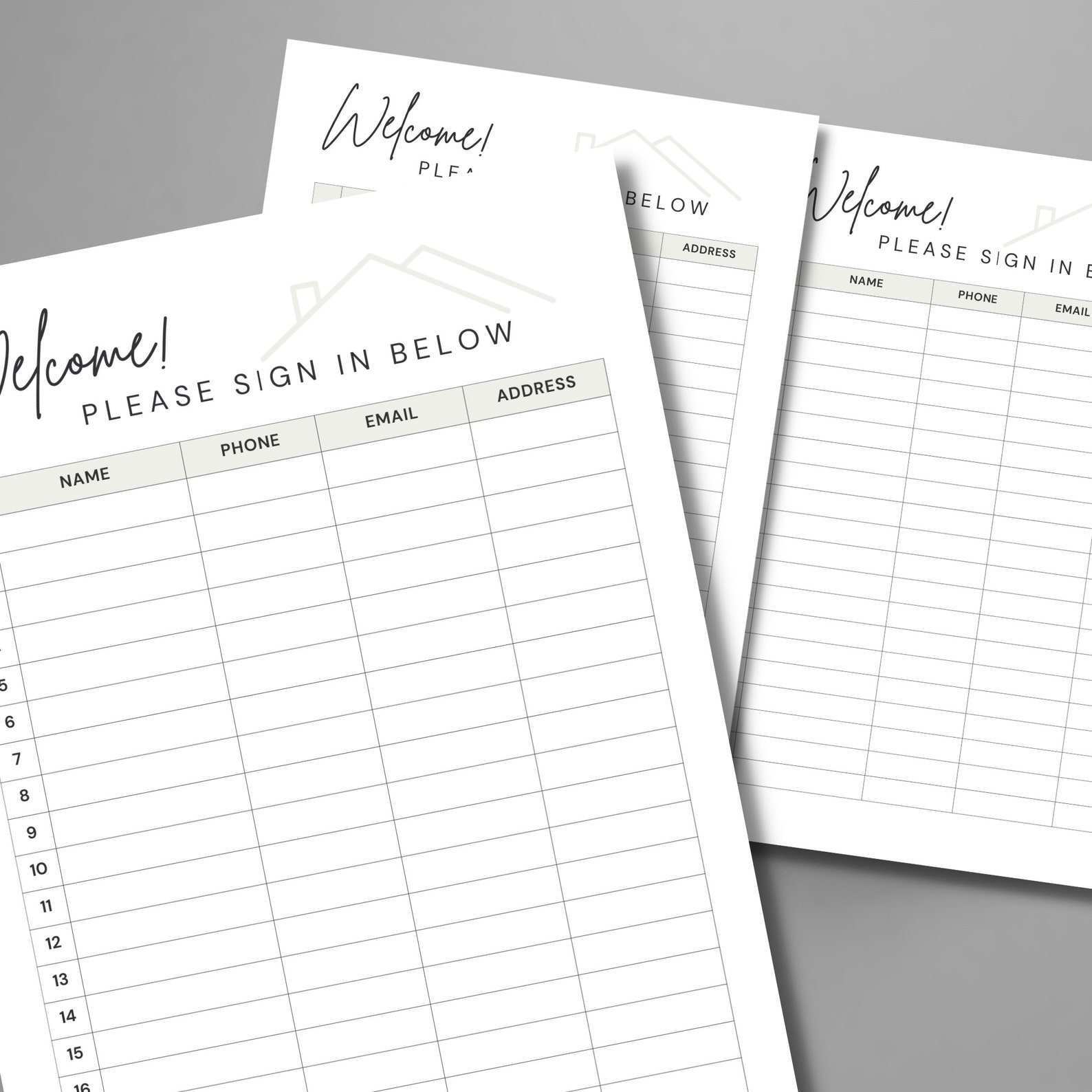 Open House Sign-in Sheet Printable | Real Estate Agent , Realtor ...