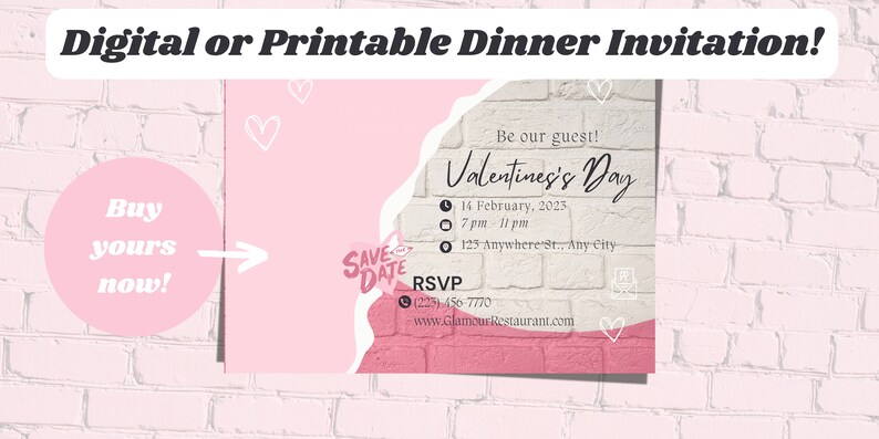 2024 Romantic Dinner Invitation Dinner Invite Party, Event, Restaurant ...