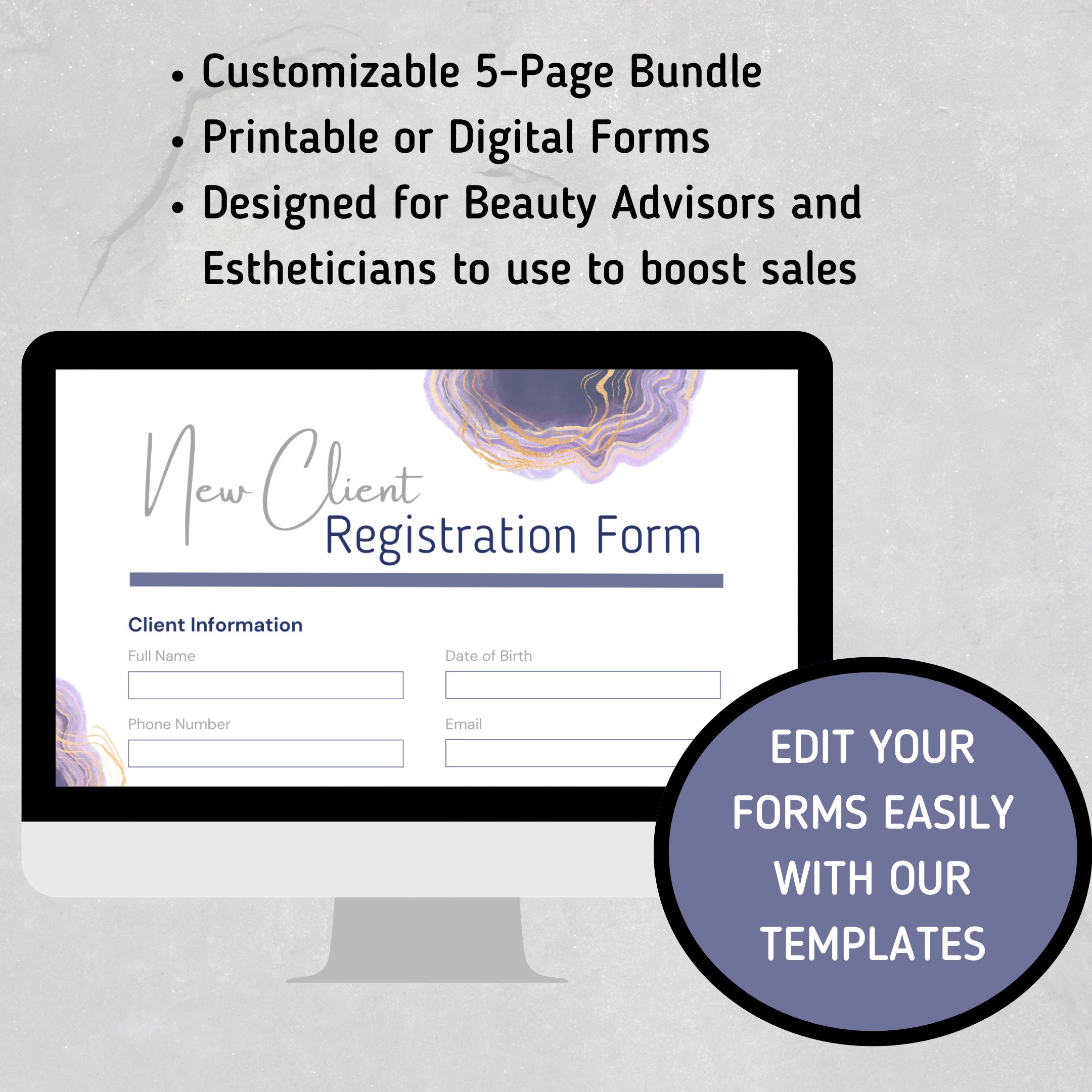 Luxury Esthetician Forms With Customizable Templates and Customer ...
