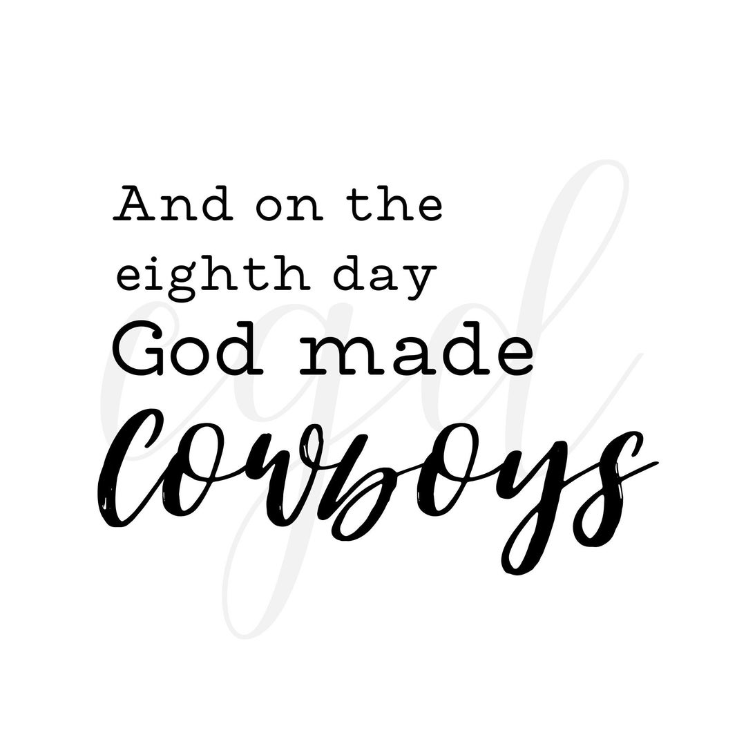 God Made Cowboys - Etsy