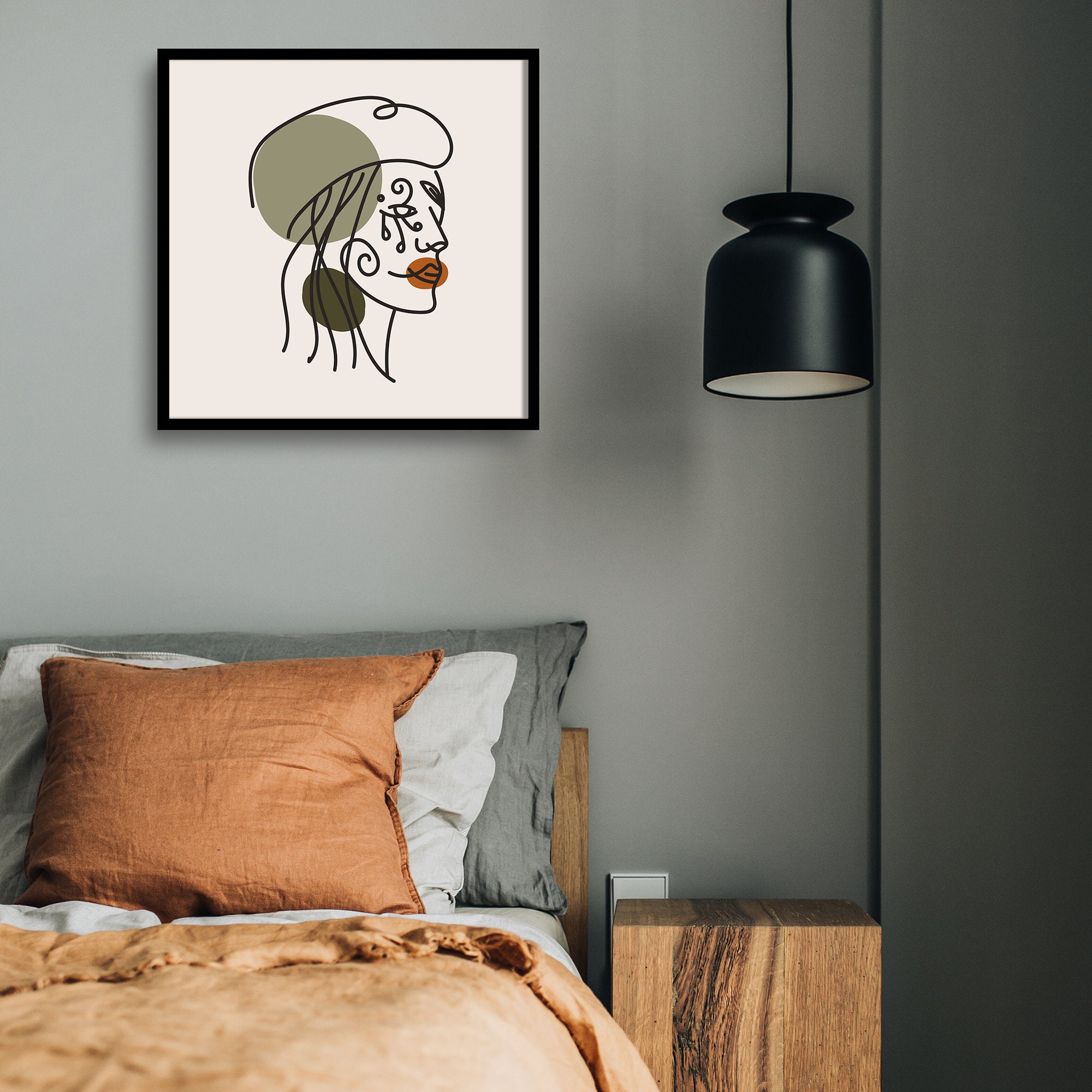 Digital Line Art Woman Face, Woman Face Line Drawing, Digital Art ...