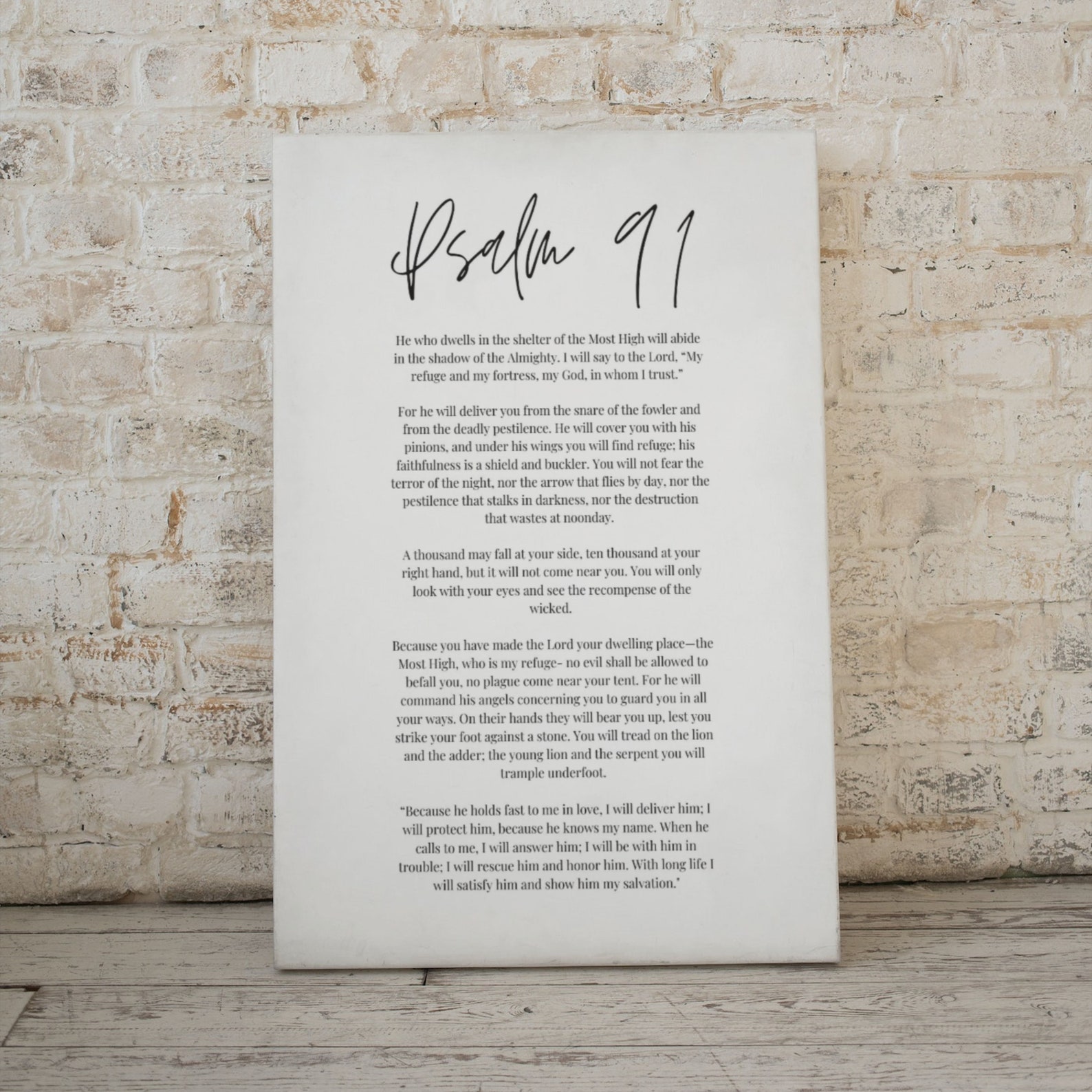 Psalm 91 Text, Digital Download - Etsy