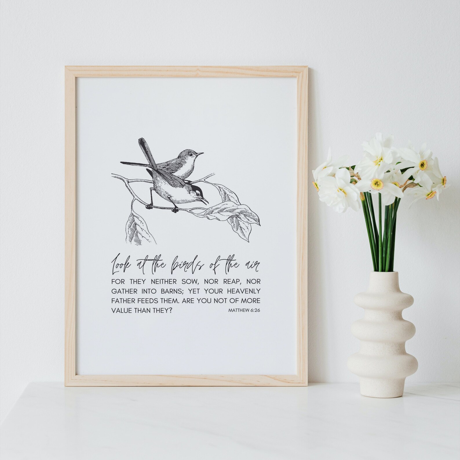 Matthew 6:26 Look at the Birds of the Air, Digital Download - Etsy