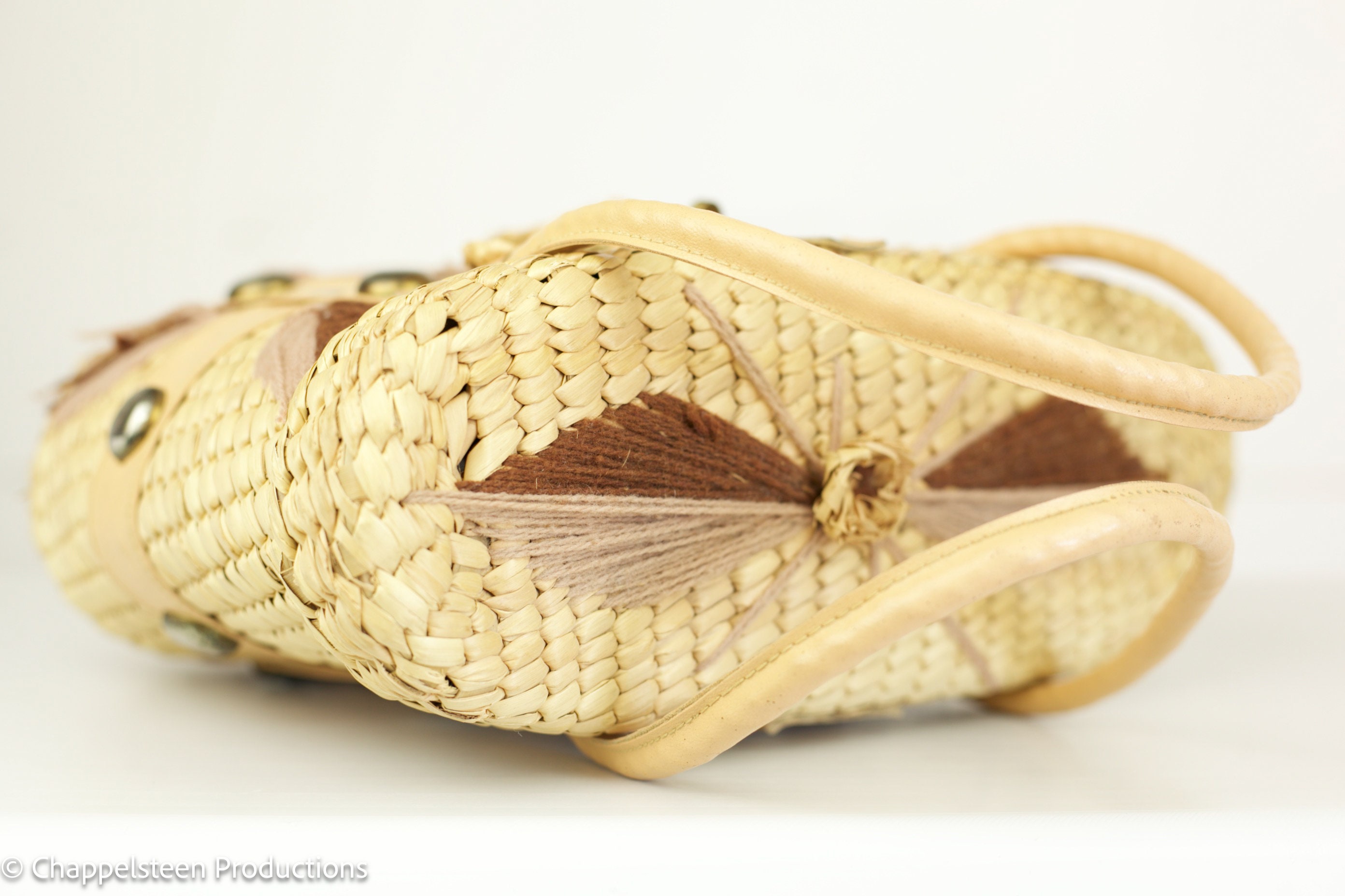 Vintage Wicker Fishing Basket Purse - Etsy