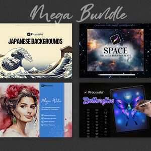 Procreate Mega Bundle Brushes Stamps Etsy