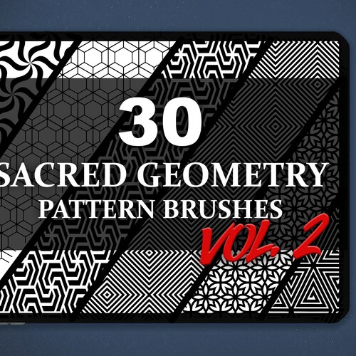30 Geometric Procreate Brushes 30 Seamless Patterns Pattern - Etsy