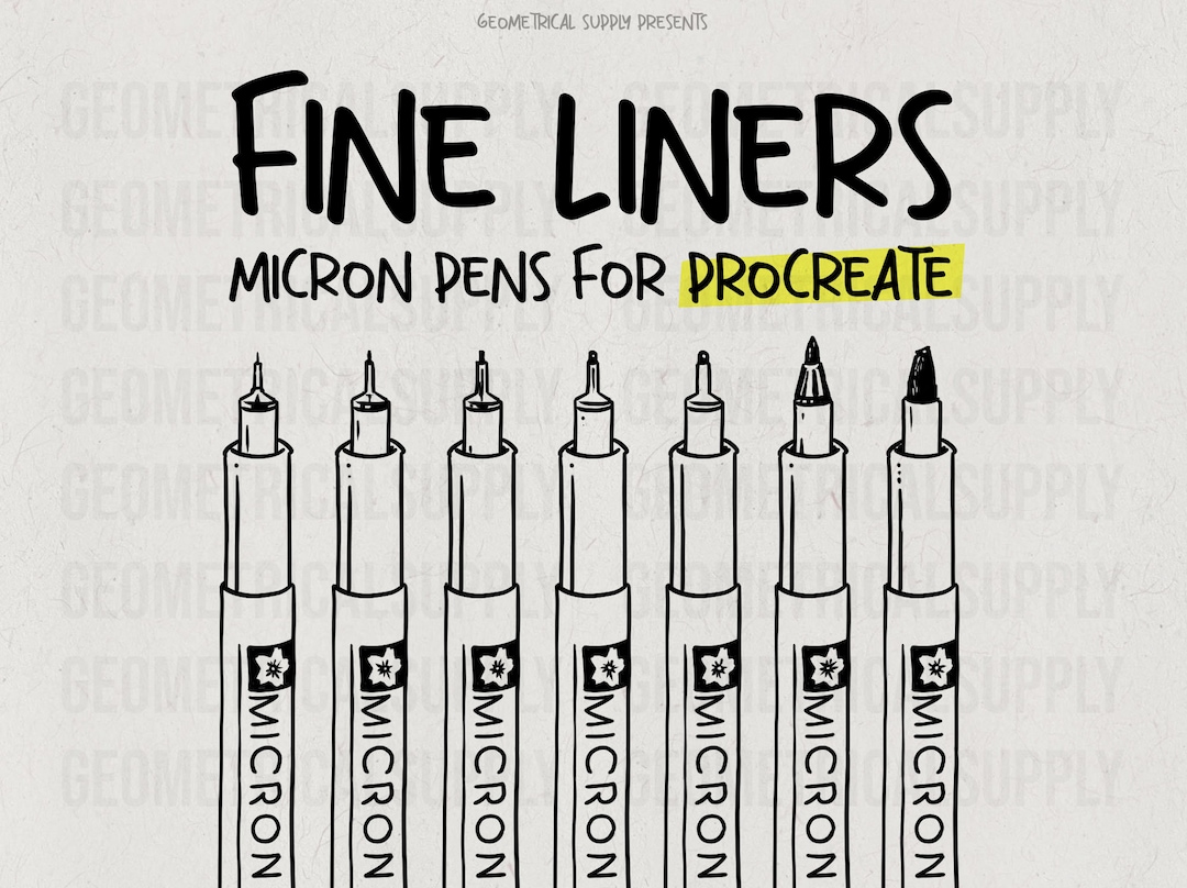 Procreate - Fine Liner Brush Set | Micron Pen Fineliners, Stipple ...