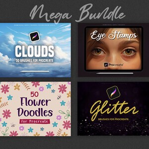 Procreate Mega Bundle Brushes Stamps Etsy