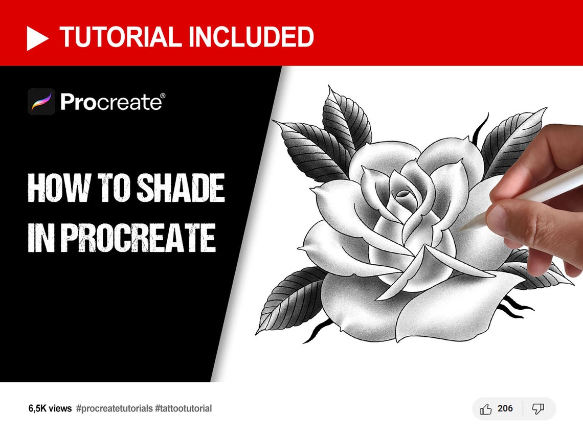 Procreate Tattoo Shading Brushes Stipple Brushes Tattoo - Etsy