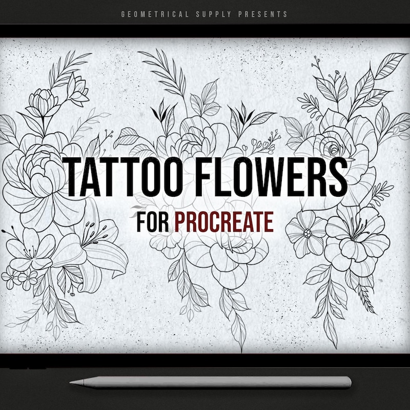 Tattoo Flower Template - Etsy