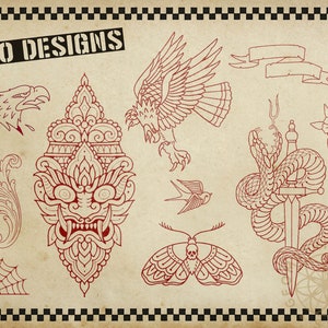 Procreate - Tattoo Flash - Handmade Tattoo Design Stamps - Etsy