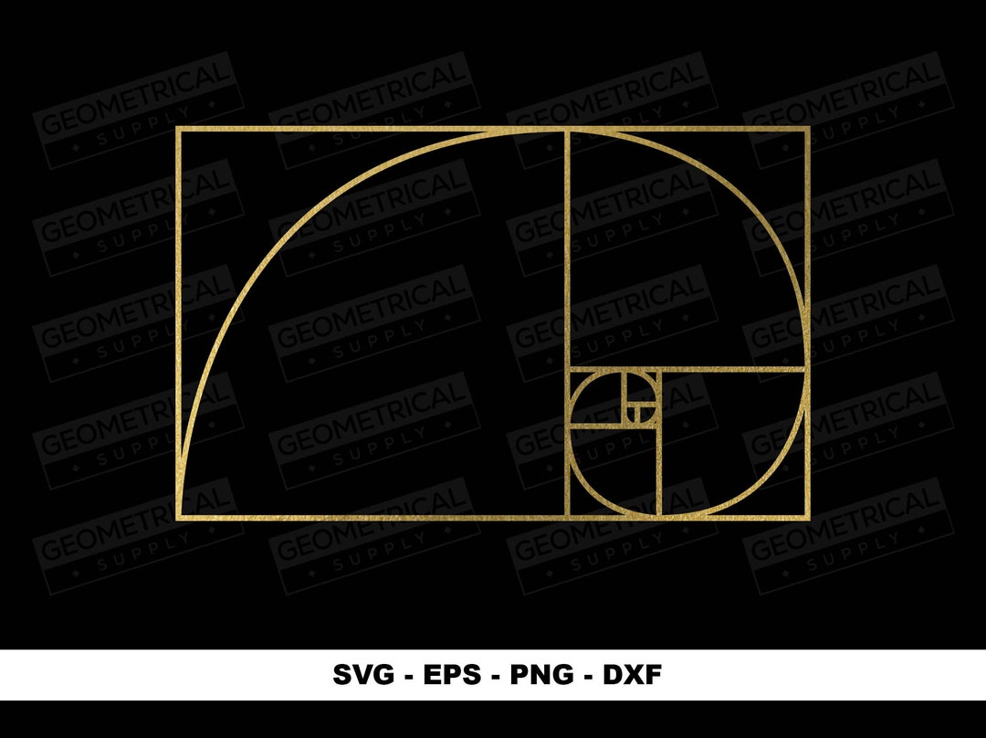 Fibonacci SVG, Golden Ratio, Sacred Geometry, Fibonacci Spiral, Cut ...