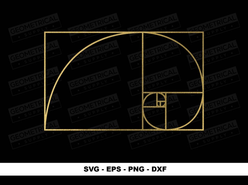 Fibonacci SVG Golden Ratio Sacred Geometry Fibonacci - Etsy