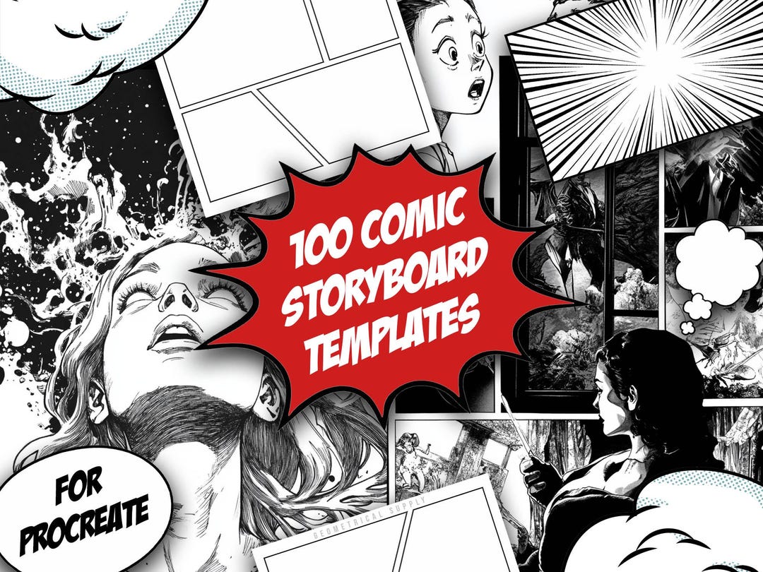 Procreate - 100 Comic Storyboard Template Builder - Procreate Comic Book Creator - Etsy
