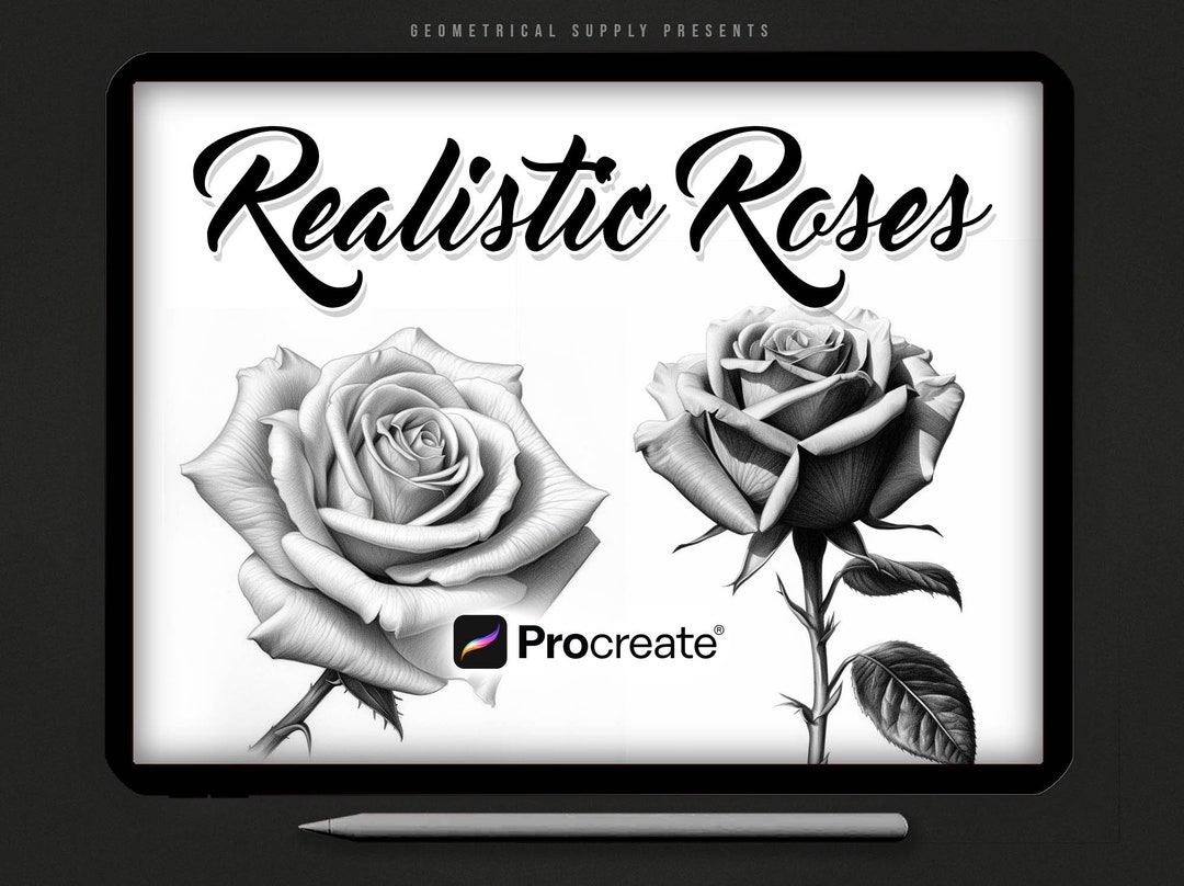 Procreate - Realistic Roses - Rose References, Procreate Brushset - Etsy