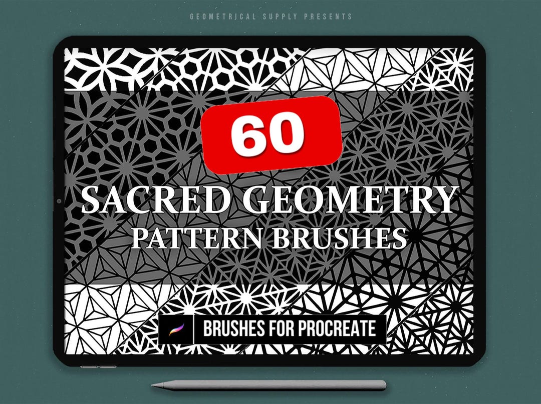 60 Geometric Procreate Brushes: Seamless Patterns (digital Download) - Etsy